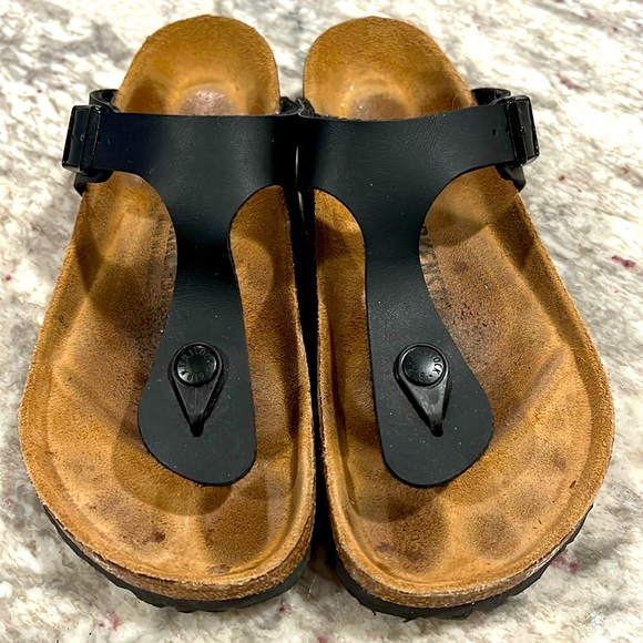 Birkenstock | Shoes | Birkenstock Gizeh Black Thong Style Sandals ...